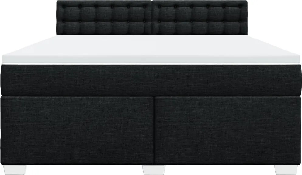 Box spring postel s matrací černá 180x200 cm textil 3285983