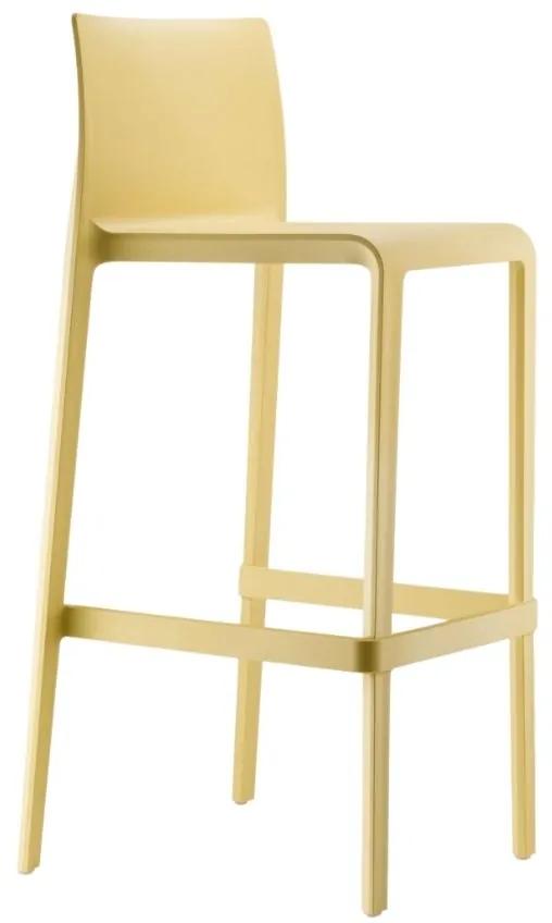 OnaDnes -20% Pedrali Žlutá plastová barová židle Volt 678 76,5 cm