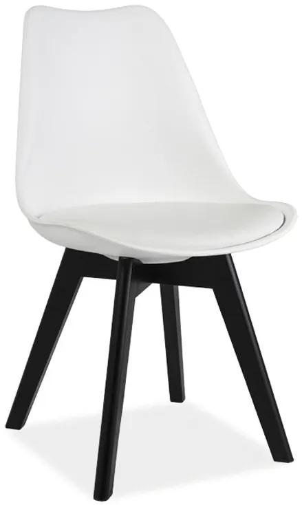 Casarredo Jídelní židle KRIS II bílá/černá