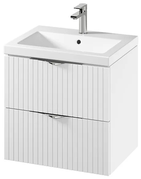 Cersanit Tirso, závěsná umyvadlová skříňka 594x447x572 mm + keramické umyvadlo, bílá matná, S801-545