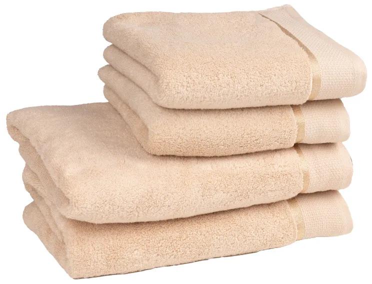 Bavlněný ručník / osuška z mikro bavlny- béžová - Béžová - 50*90 cm