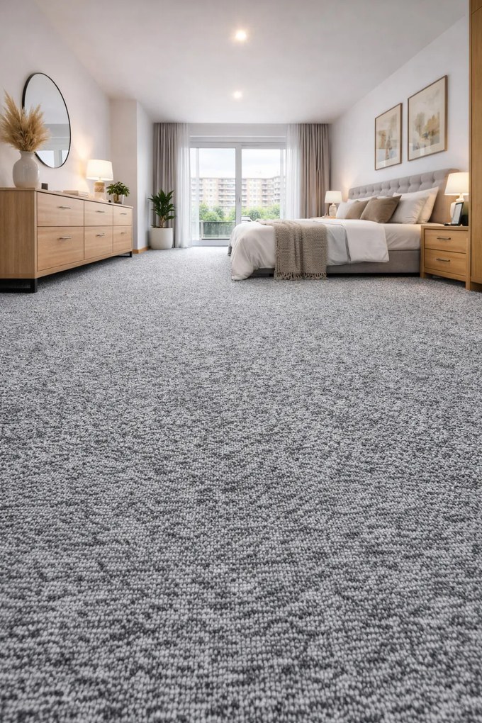 Spoltex, Metrážový koberec Artik New 025 šedý, na míru, šíře 1m,2m, šedá, filc, chodba / předsíň