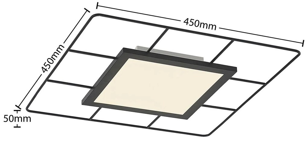 Lindby Khai LED stropní světlo, Stepdim 45 x 45 cm