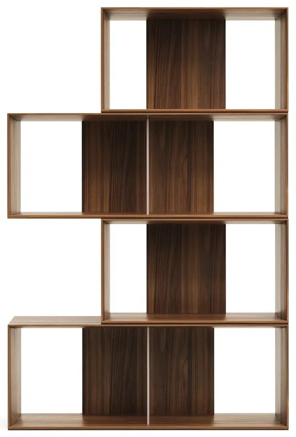 Hnědý modulární policový systém v dekoru ořechu 4 ks 168x76 cm Litto – Kave Home