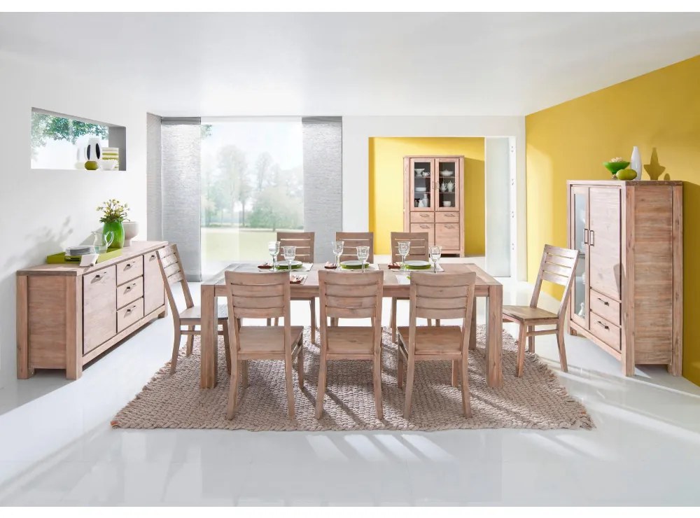 Massive home | Dřevěný jídelní rozkládací stůl 180/220x90 Sakura MH6361/50-180