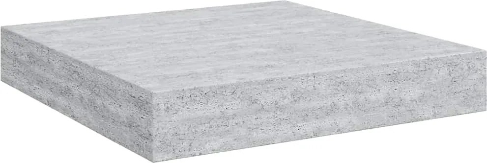 Plovoucí nástěnné police 2 ks betonově šedé 23x23,5x3,8 cm MDF 326589
