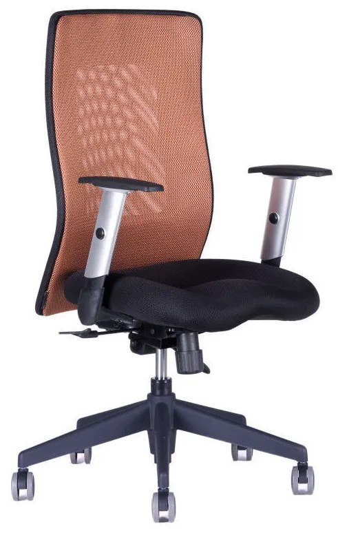 Office Pro Kancelářská židle CALYPSO GRAND bez podhlavníku Barva sedáku: 1111 černá, Barva opěráku: 1611 hnědá