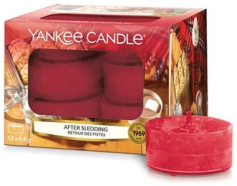 Yankee Candle Čajové svíčky Yankee Candle 12 ks - After Sledding, červená barva