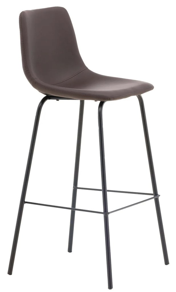 Barová židle Alexi, 2ks, hnědá, 48x47x103