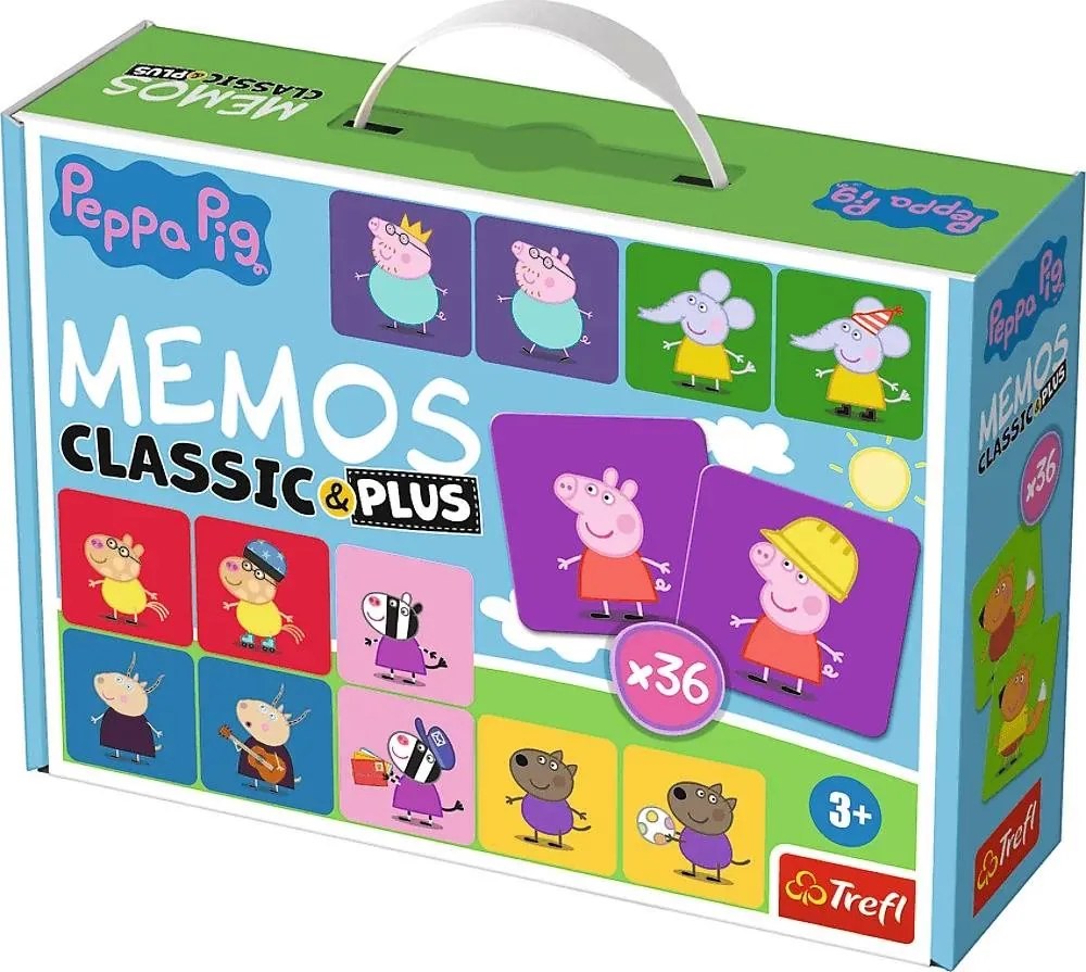 Pexeso trefl pexeso classic&plus prasátko peppa 4v1