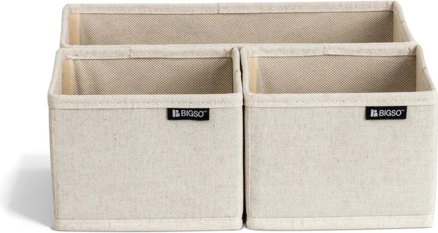 Látkové organizéry do šuplíku v sadě 3 ks Soft Storage – Bigso