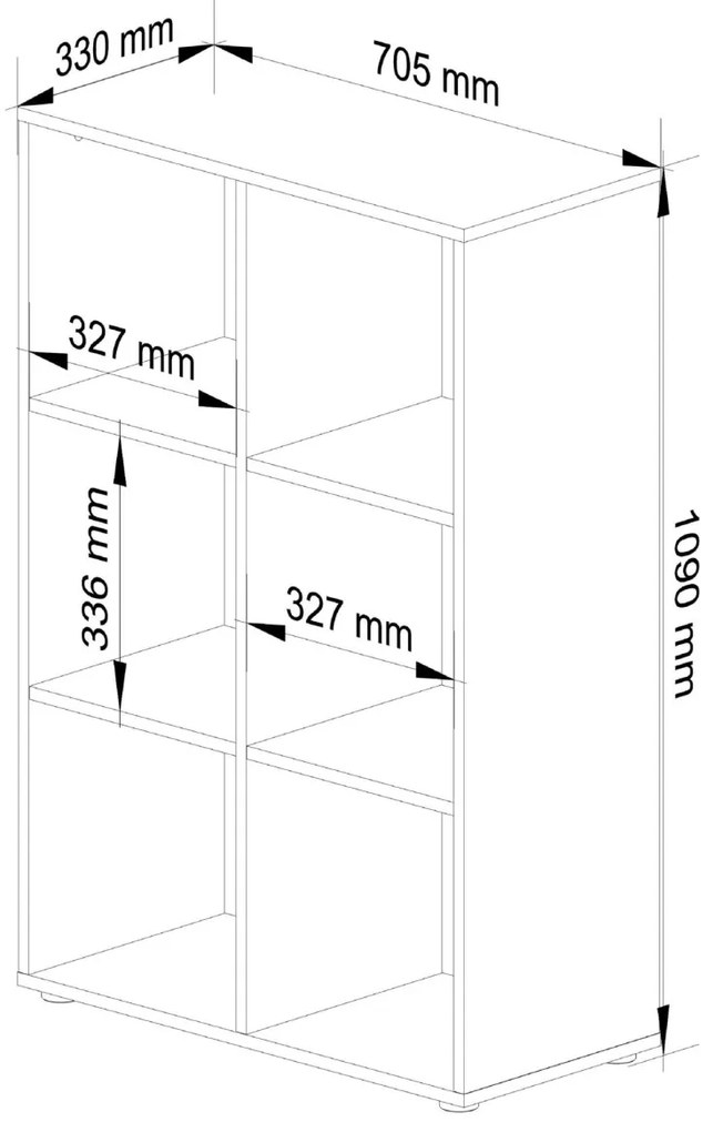 Knihovna QUAD2 bílá