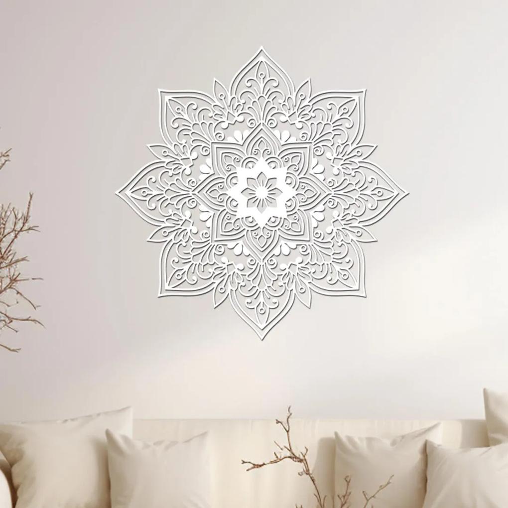dřevo života Mandala na zeď PŘÁTELSTVÍ Barevný vzor: Bílá, Rozměry Ø: 60