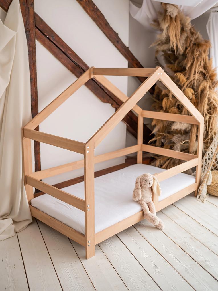 Woodisio Domečková postel EMA Variant: 160 x 80, Barva: Transparentní matný lak