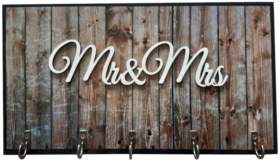 Věšák na klíče "Mr & Mrs" čislo: 1