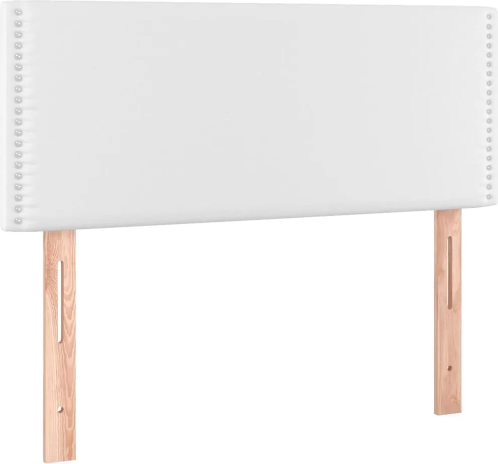 Box spring postel s matrací bílá 100x200 cm umělá kůže 3141048