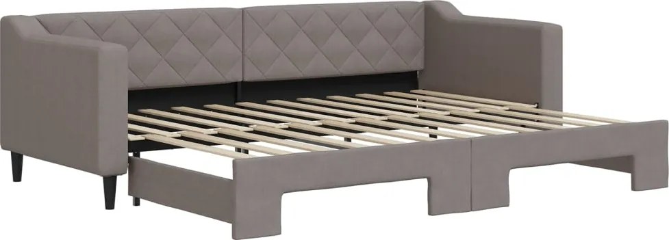 Válenda s přistýlkou taupe 80 x 200 cm textil 3197424