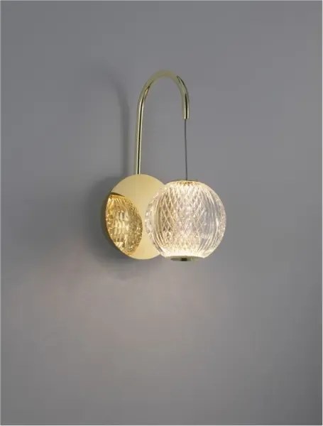 Designové nástěnné svítidlo Brillante zlatá