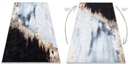 MIRO 51573.802 mycí kobereček Abstrakce protiskluz modrý / zlato velikost 140x190 cm | krásné koberce cz