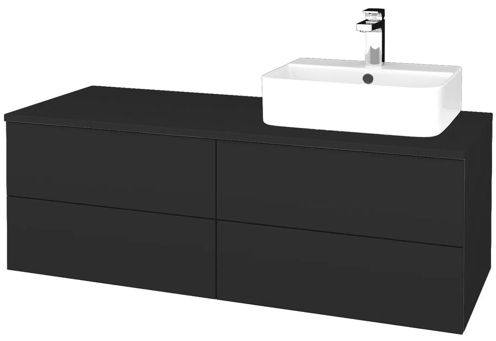 Dřevojas Koupelnová skříňka MODULE SZZ4 120 Varianta: N01 Bílá lesk / D16 Beton tmavý / Pravé