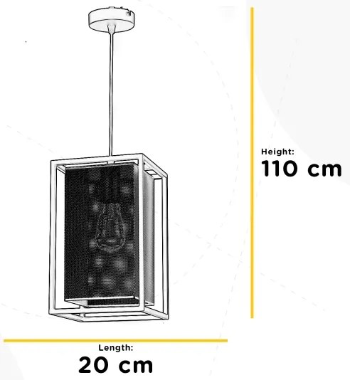 ONLI - Lustr na lanku MALIK 1xE27/22W/230V zlatá/černá