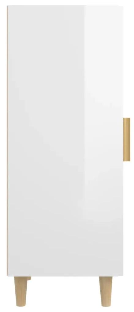 Příborník bílý s vysokým leskem 34,5x34x90 cm kompozitní dřevo - Default Title