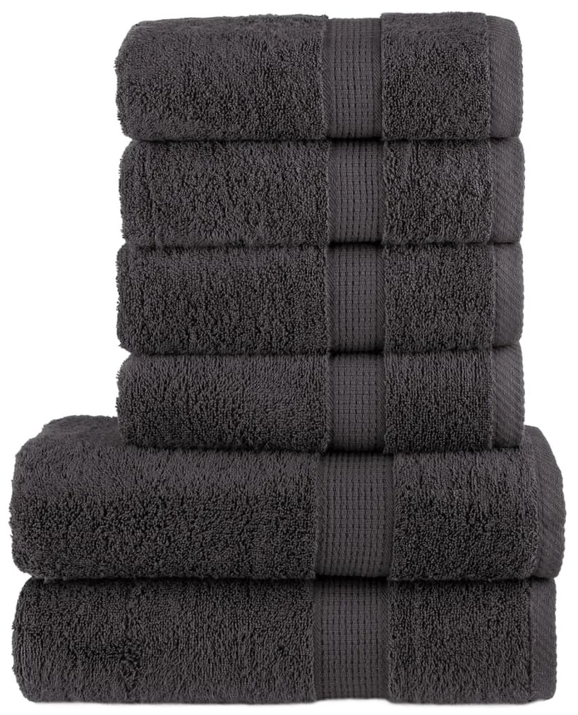 6dílná sada ručníků Premium SOLUND antracitová 600 g/m² 137554