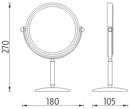 Nimco Kosmetické zvětšovací zrcátko ZR 3892B-26