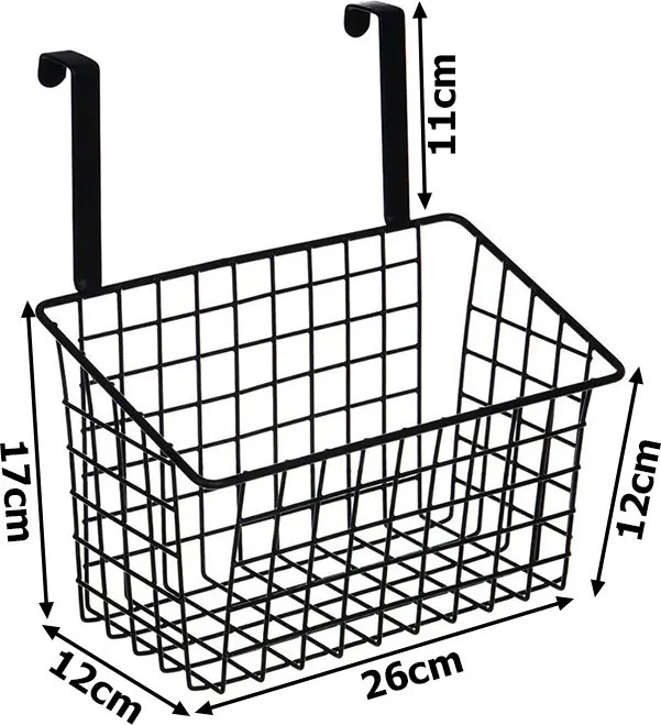 Verk Group Košový kovový organizér zavěšený na dveřích kuchyňská závěsná police