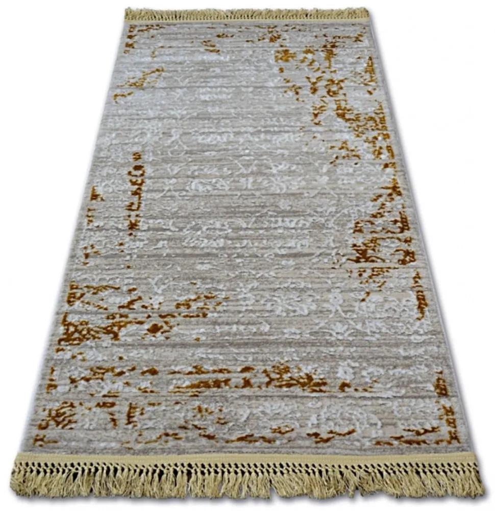 Luxusní kusový koberec akryl Leon krémový 80x300cm