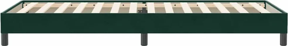 Postel Box Spring bez matrace tmavě zelená 80x220 cm samet 3315852