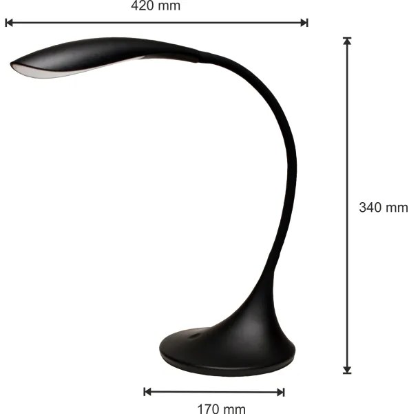 LED Stmívatelná stolní lampa VELA LED/6,5W/230V černá