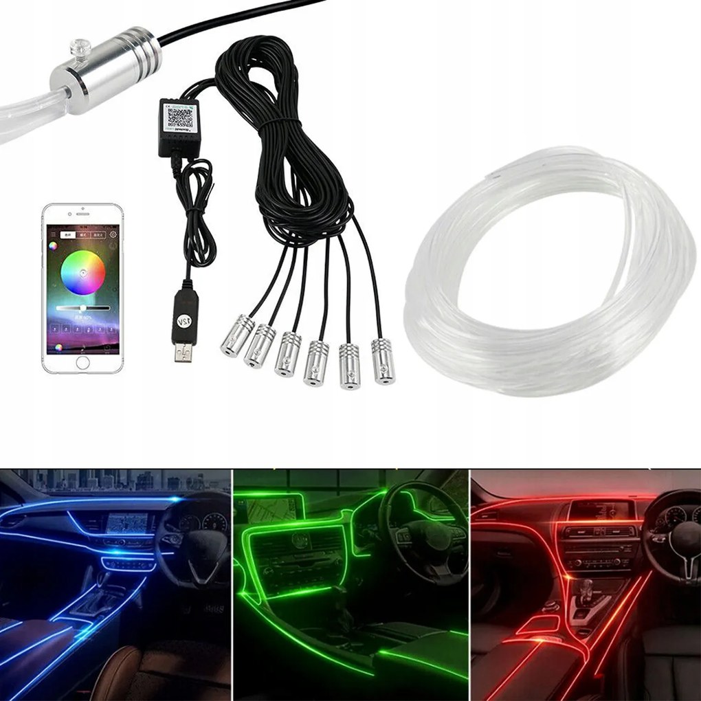 Led Pásek 8M Neon 5050 Rgb Aplikace Dálkový Ovladač Pásek Barevný