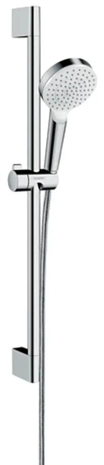 Hansgrohe Crometta, sprchová sada 1 jet EcoSmart 9 l/min se sprchovou tyčí 65 cm, bílá/chromová, HAN-26535400