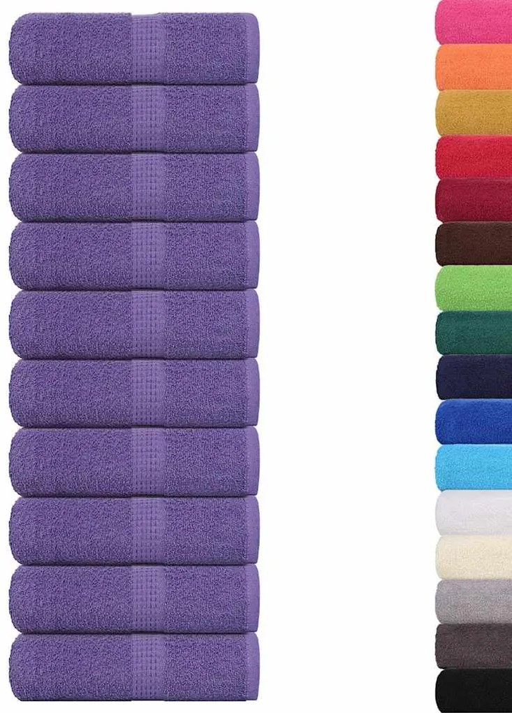 Ručníky FROGN 10 ks fialové 30x30 cm 360 g/m² 136874