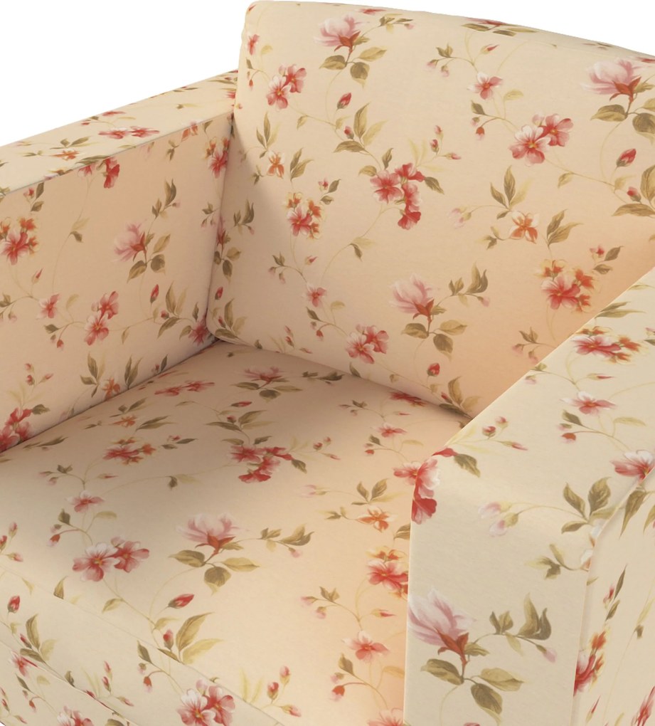 Potah na křesko IKEA Karlanda, krátký barva vícebarevná látka vzorované