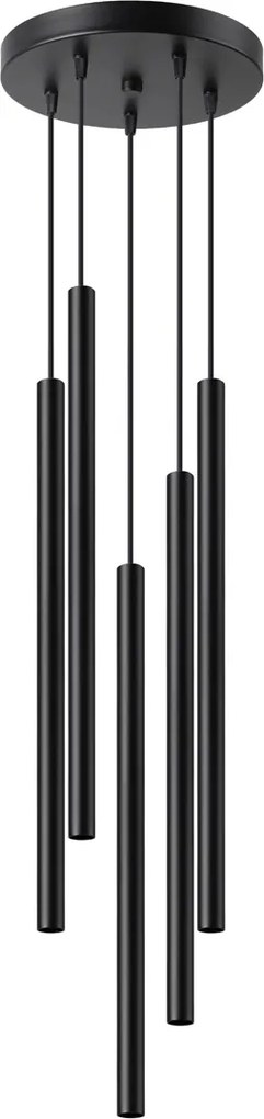 Sollux Lighting Závěsné svítidlo PASTELO 5P černé