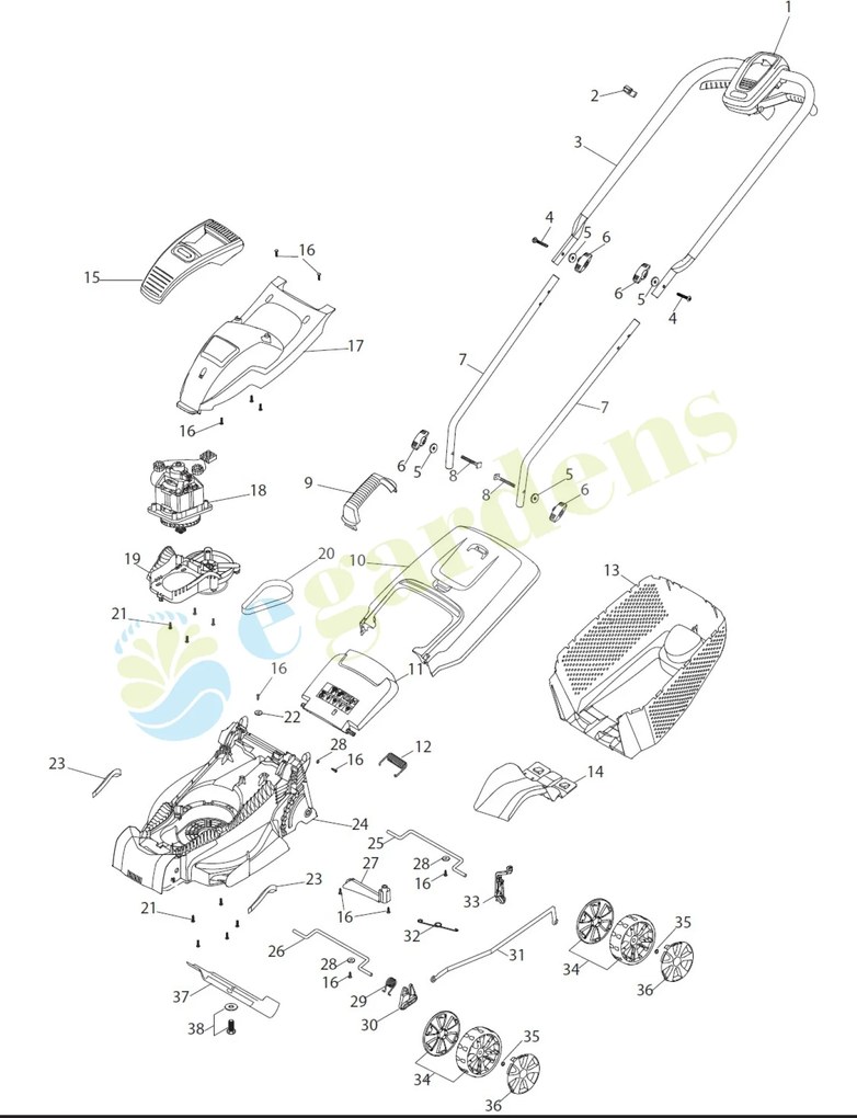 Gardena 32E PowerMax el.sekačka na trávu 4073-20