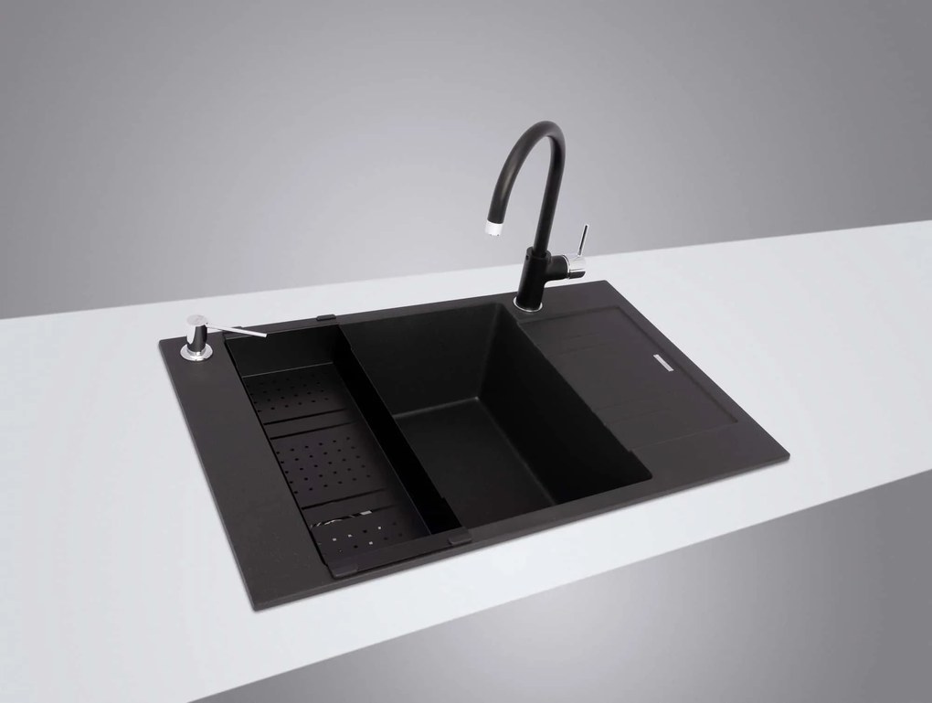 Set Sinks Vario 780 Metalblack + Vitalia GR