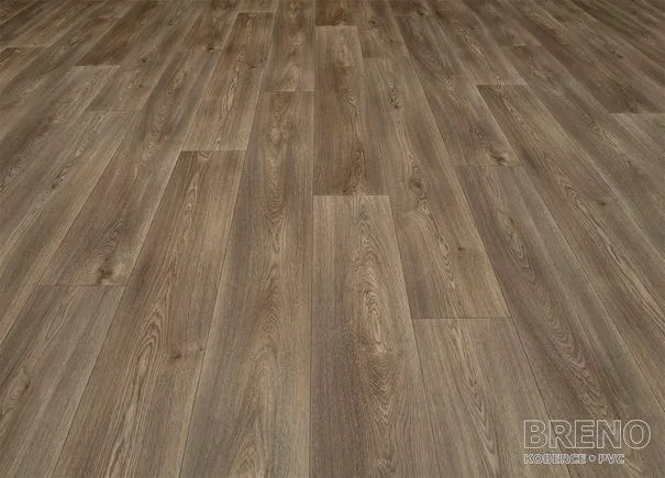 Breno PVC BLACKTEX Columbian Oak 649M – tmavě hnědé dřevo, šíře 300 cm