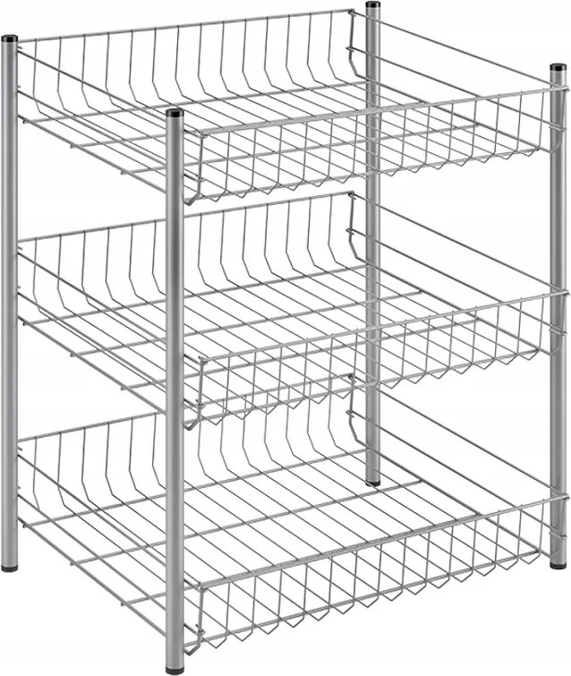 Značkový Regál Organizér 3 Úrovně Na Zeleninu Ovoce Potraviny Konzervy Swiss