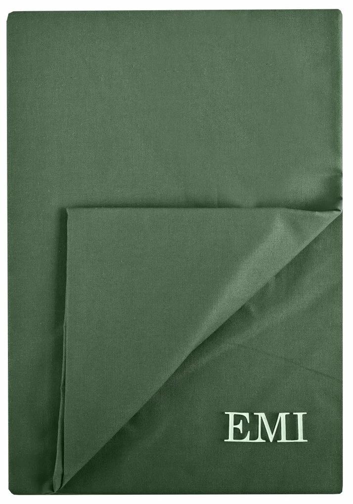 Plachta ložní tmavě zelená pevná EMI: Pevné prostěradlo 140x220
