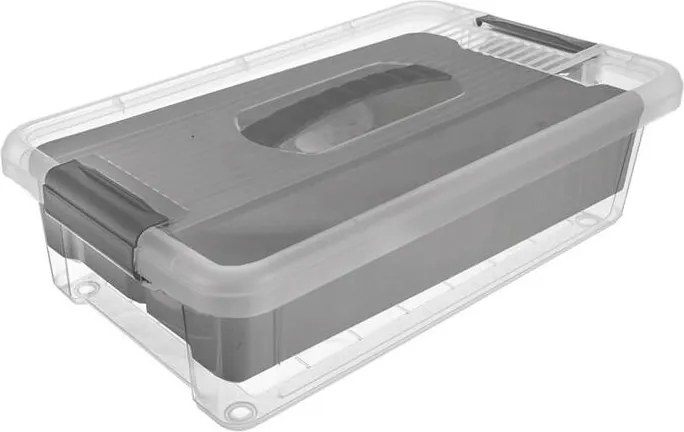 Úložný box s víkem a vyjímatelným vkladem 6 l