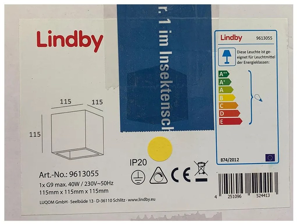Lindby Lindby - Nástěnné svítidlo JAYEDN 1xG9/40W/230V LW1503