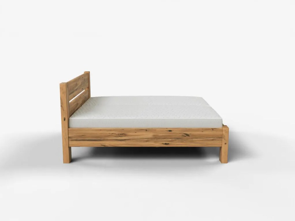 Ekointerier Tyger Retro postel - buk jádrový Moření: č. 112 - ořech, Rozměr: 160 x 200 cm
