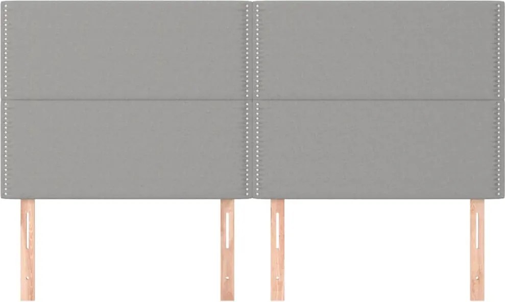 Čelo postele světle šedé 180x5x118/128 cm látkové 3116206