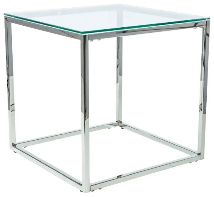 Konferenční stolek HILTON B, 50x50x50, sklo/chrom