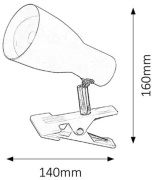 Rabalux EBONY lampa s klipem 6026