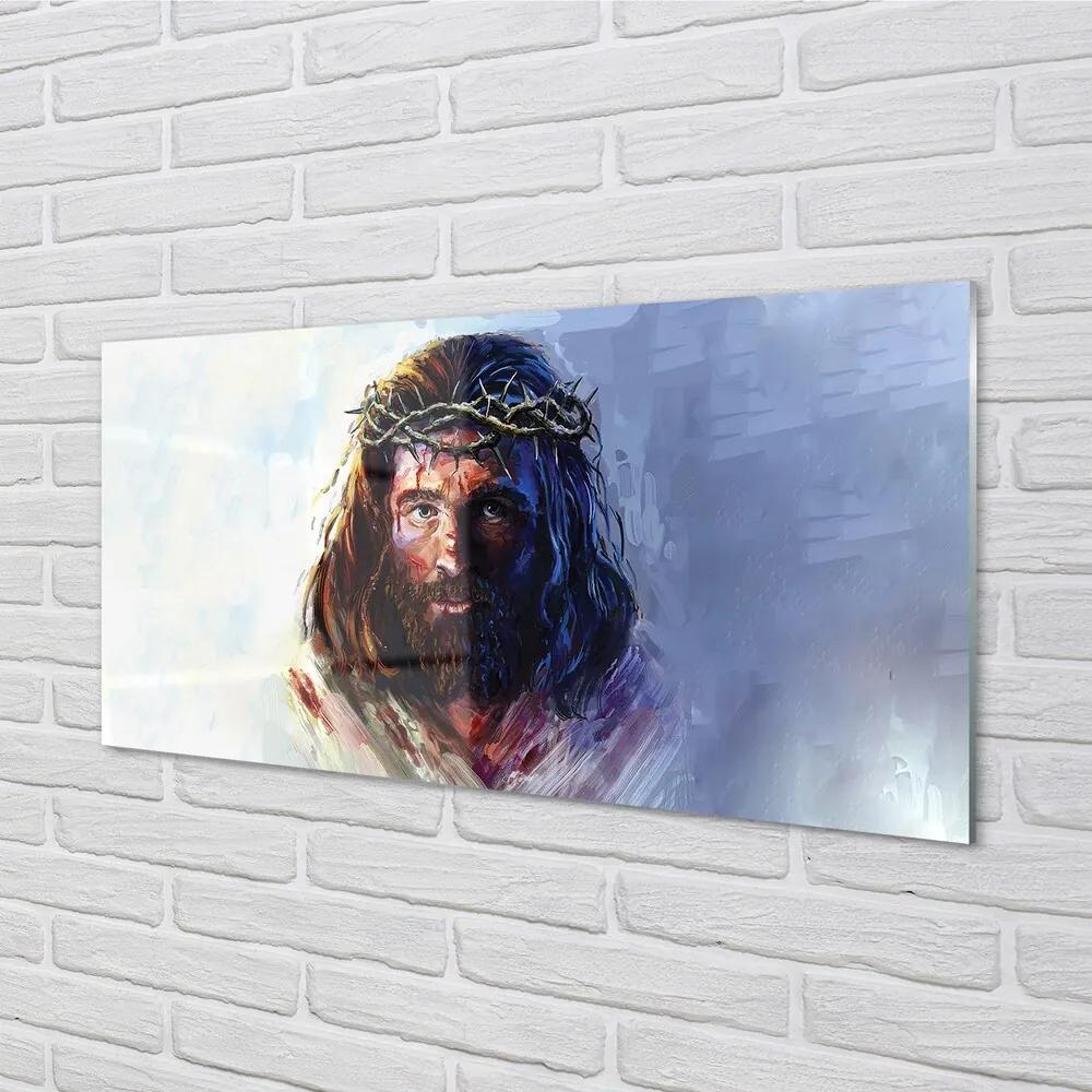Obraz na skle obrázek Ježíše 125x50 cm