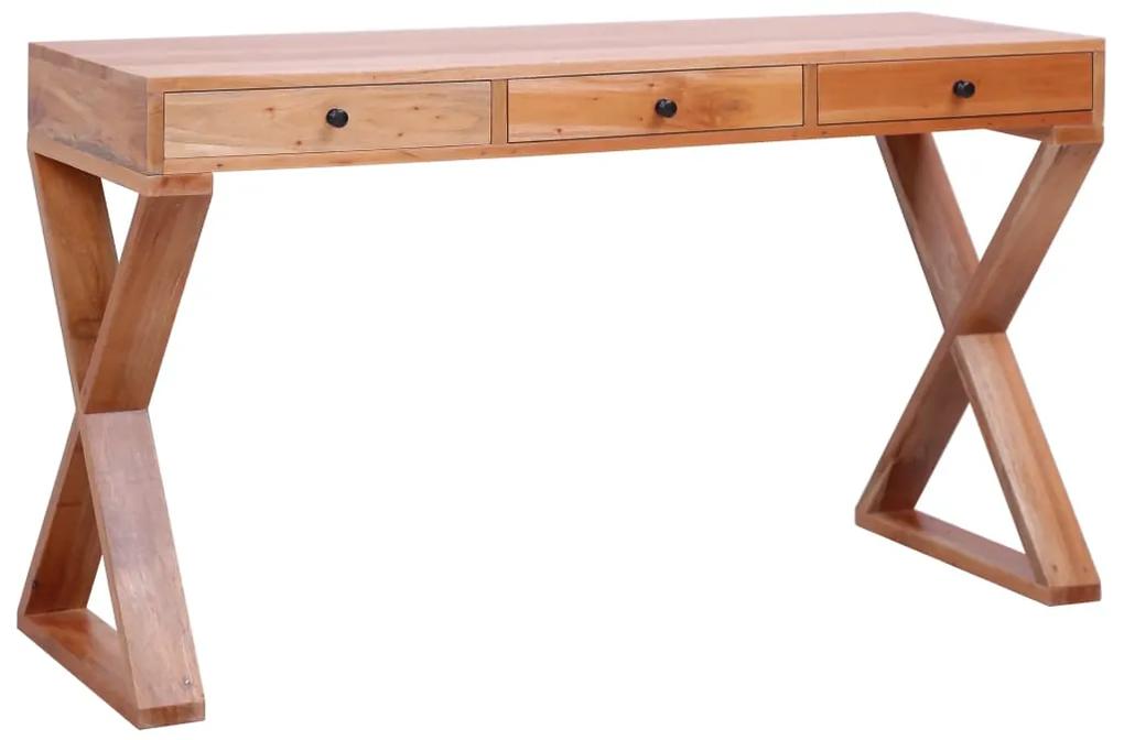 Počítačový stůl přírodní 115x47x77 cm masivní mahagonové dřevo,  337083